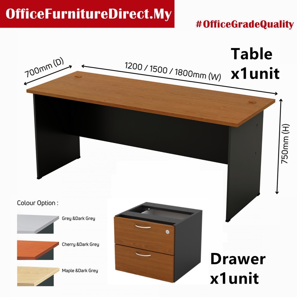 Office Table Desk Home Office Table - Meja Pejabat VSS G GT-FO-EWT ...