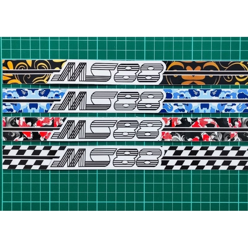 Sticker Helmet MS88 Design Laminated Waterproof | Shopee Malaysia