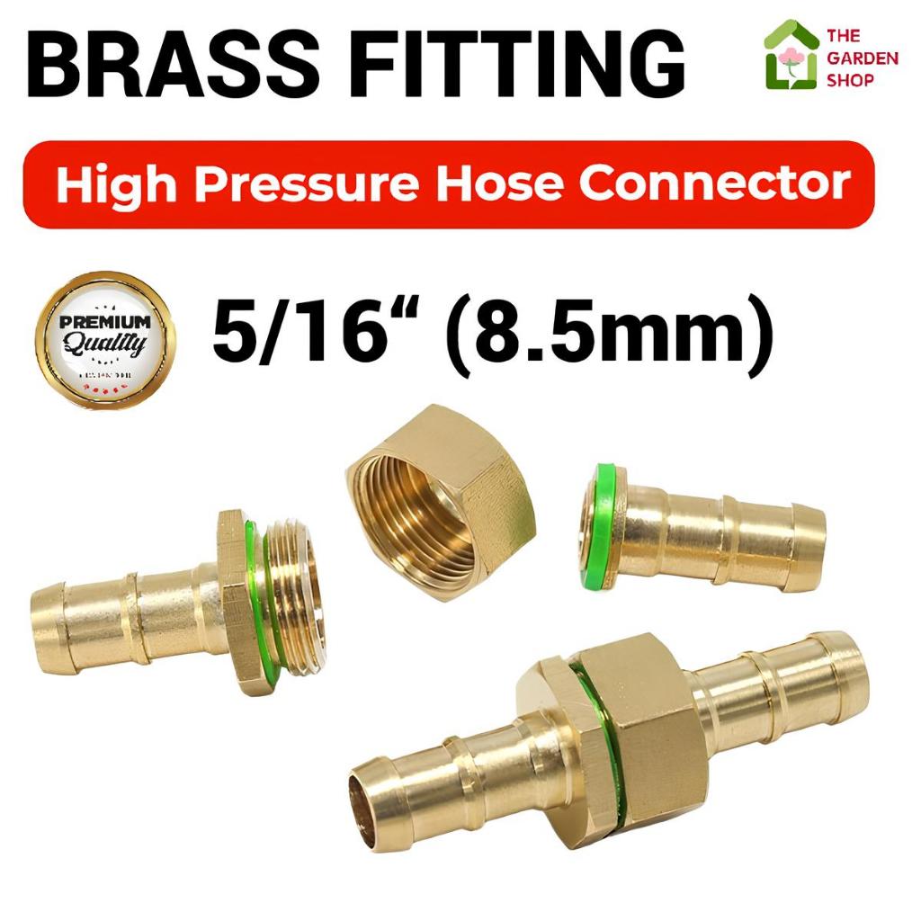 8.5mm Brass Union Hose Barb With Hex Nut For Agriculture Use (Brass ...