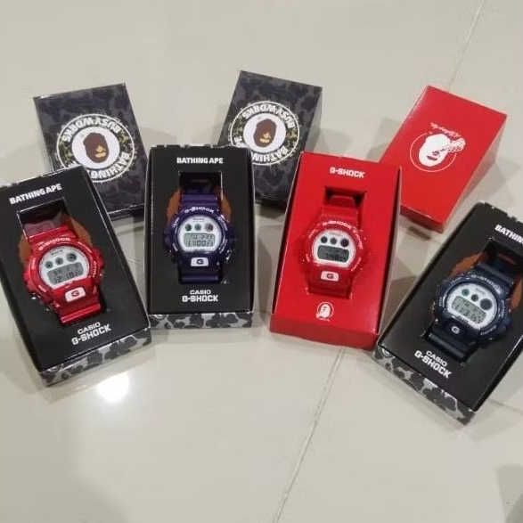 (Mega Sales) 100 % Ori Japan made Dw6900 Rainbow Black A bathing bape ...