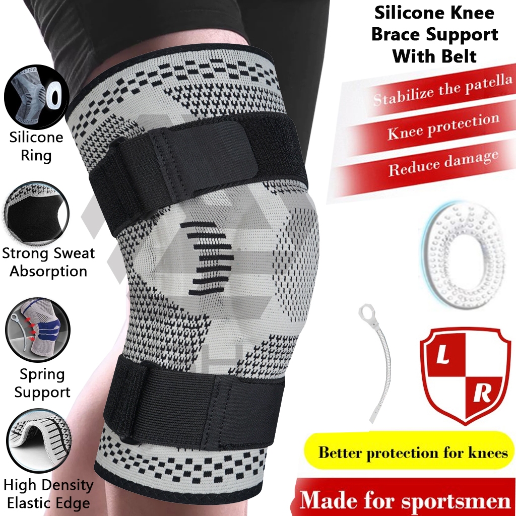 3H Pelindung Lutut Silikon | Silicone Knee Brace Support |Knee Guard ...