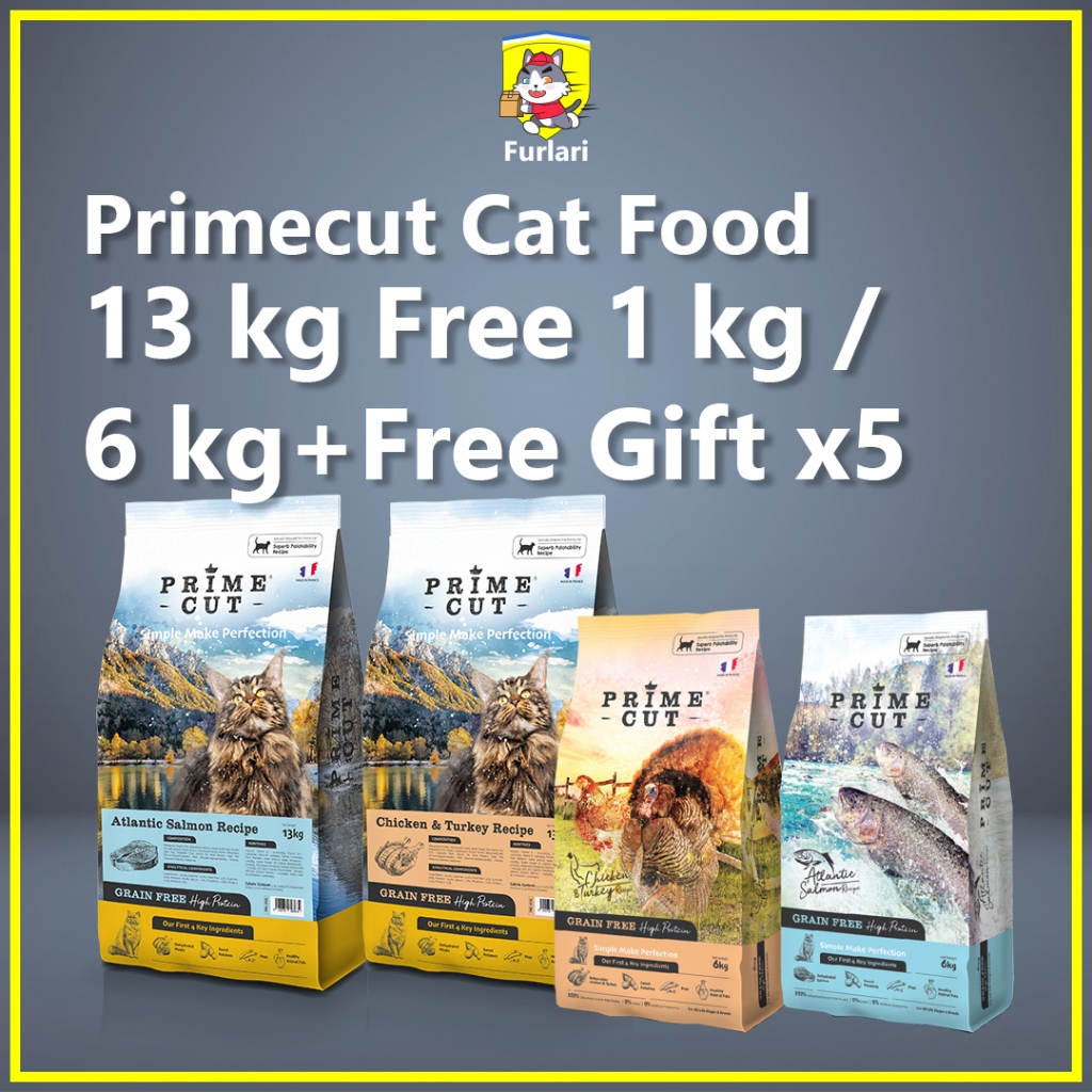 FREE SHIPPING Primecut Cat Food 13 kg free 1 kg / 6 kg Prime Cut ...