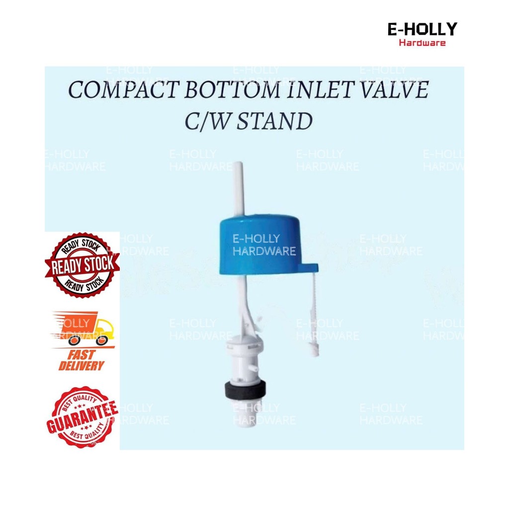 EHOLLY 11" COMPACT BOTTOM INLET VALVE C/W STAND / Toilet Water Tank ...