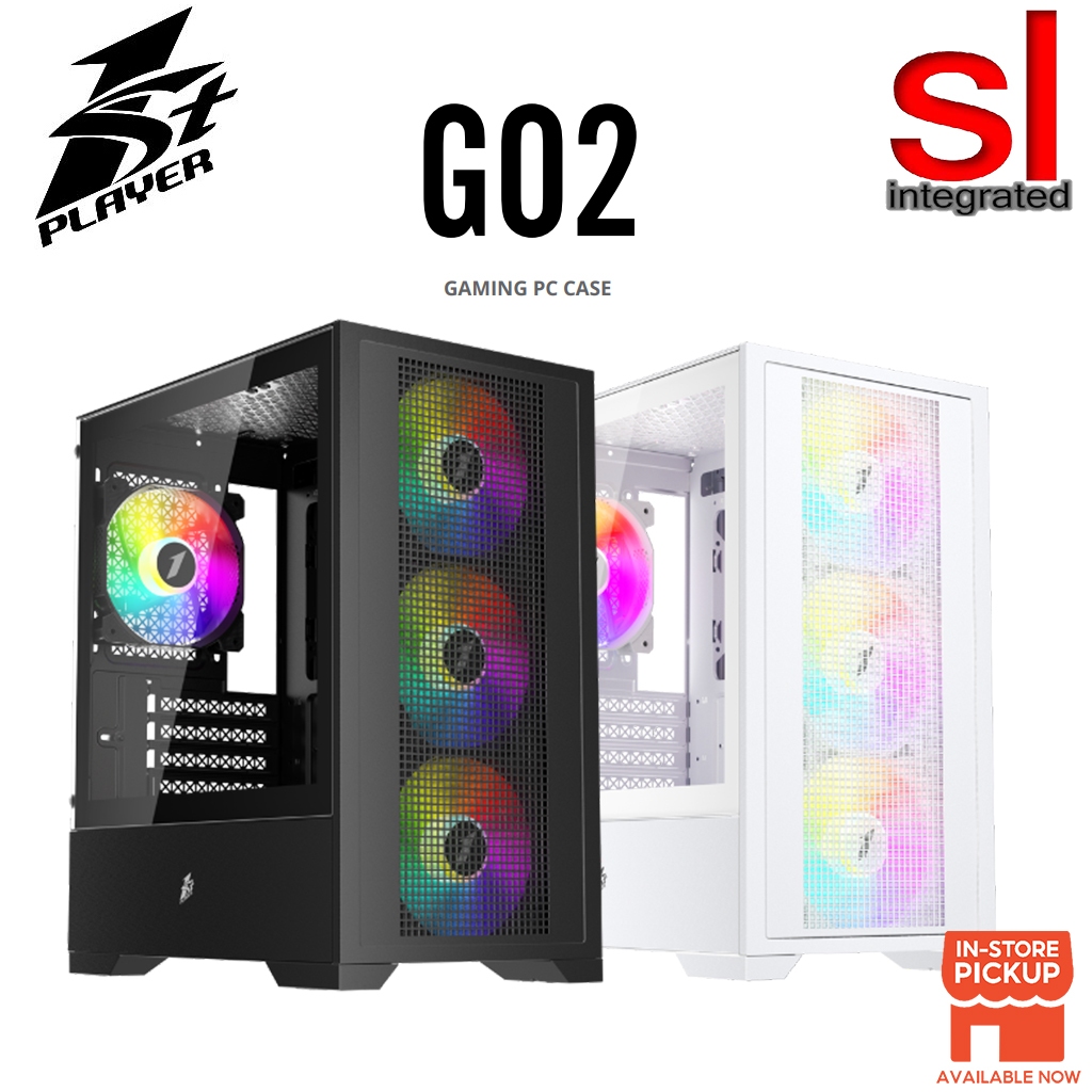 1stplayer GO2 M-ATX Gaming Case -(Black/White)(With 4Fans) | Shopee ...