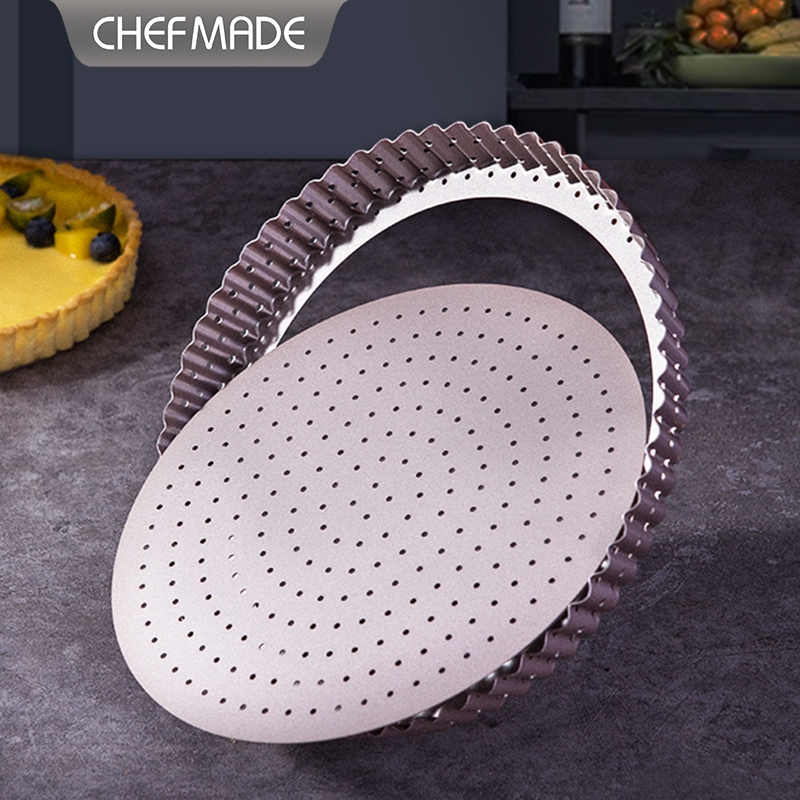 [CHEFMADE.os] 9.5" Non-stick Pie Pizza Pan Molds Tart Mould Cake Round ...