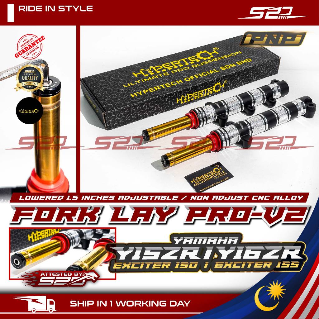 Front Fork HYPERTECH Y15ZR Y16ZR Ultimate PRO V2 X-PRO 2 CNC Lowered 1. ...