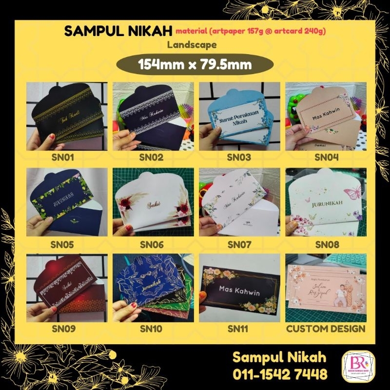 ARTCARD 240G REMARK COLOR MONEY PACKET NIKAH CUSTOM VIRAL SAMPUL DUIT ...