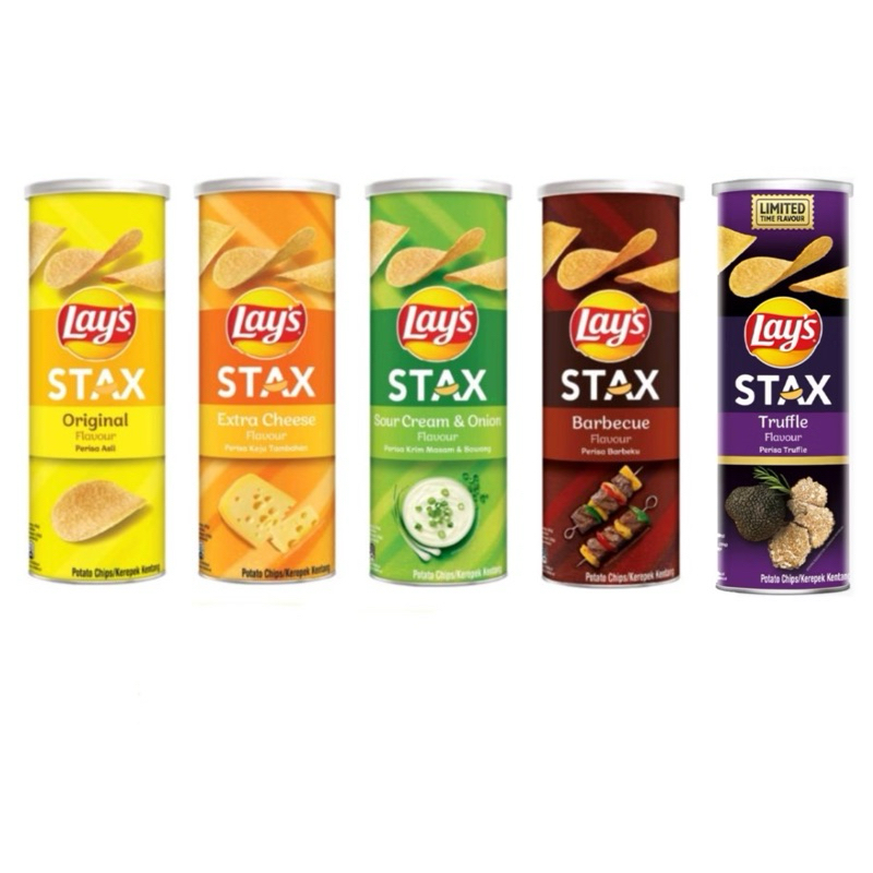 LAY'S MY Stax Potato Chips HALAL Lays Original 105g | Extra Cheese 105g ...