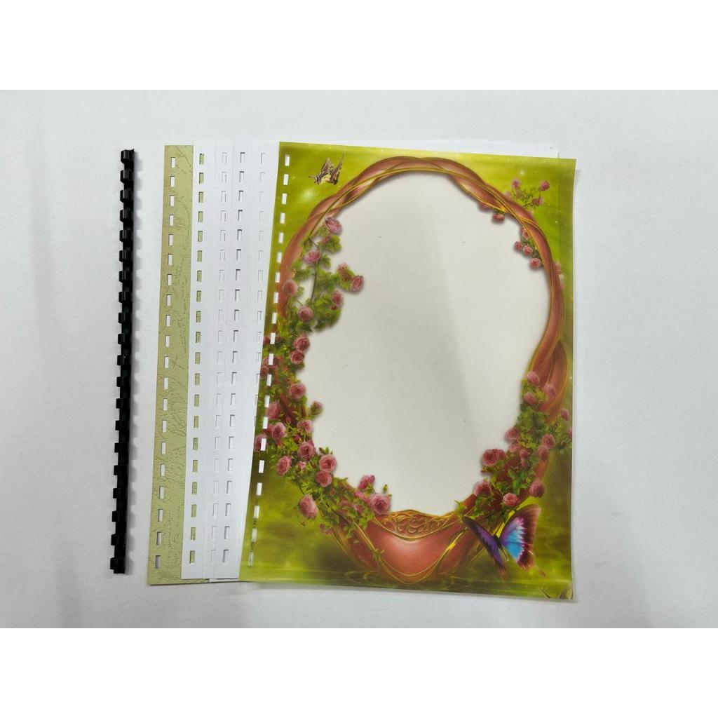 A4 Binding Set/Buku Skrap/ Project Paper /Buku Folio With Tracing Paper ...