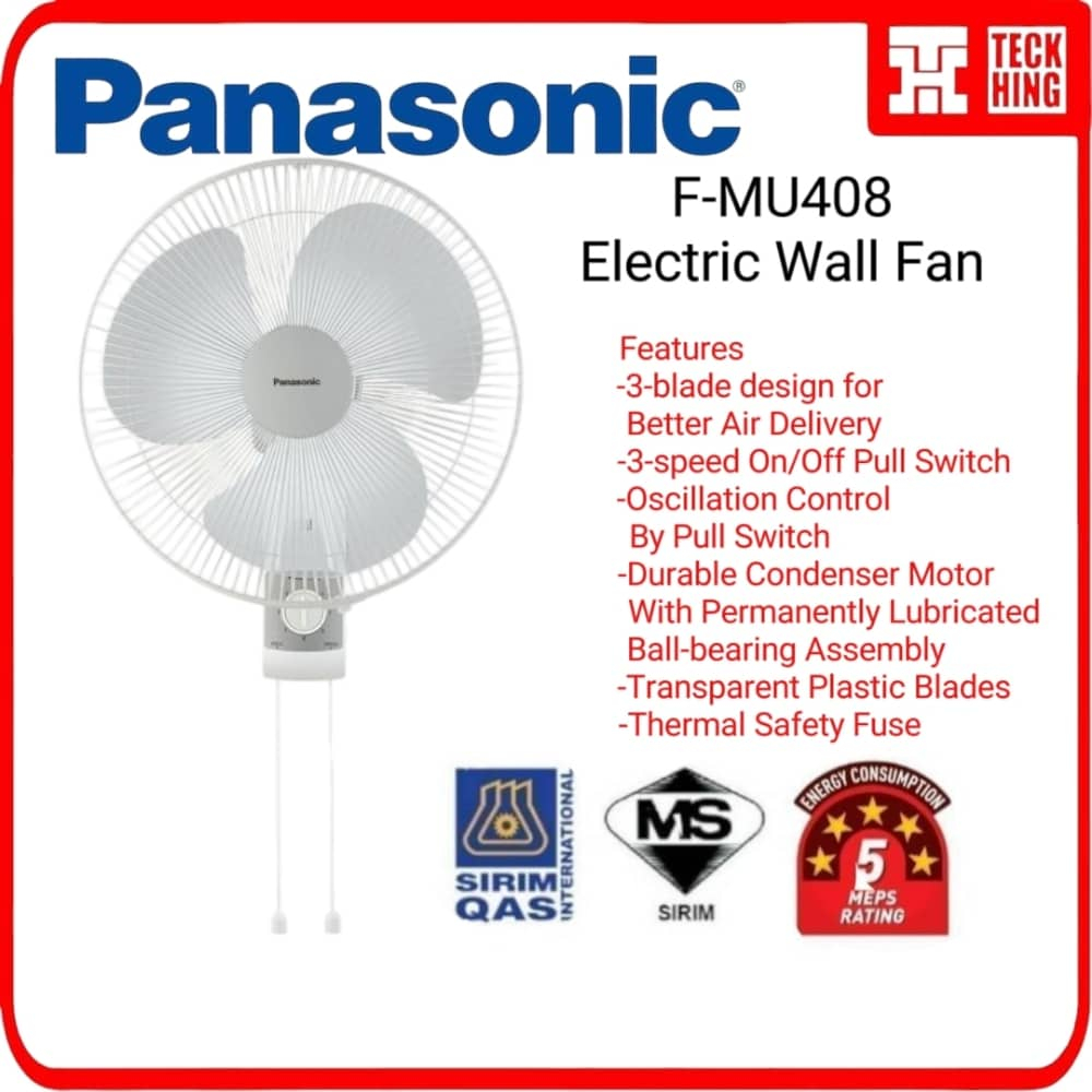 Panasonic Electric Fan Wall Fan (16") F-MU408 | Shopee Malaysia