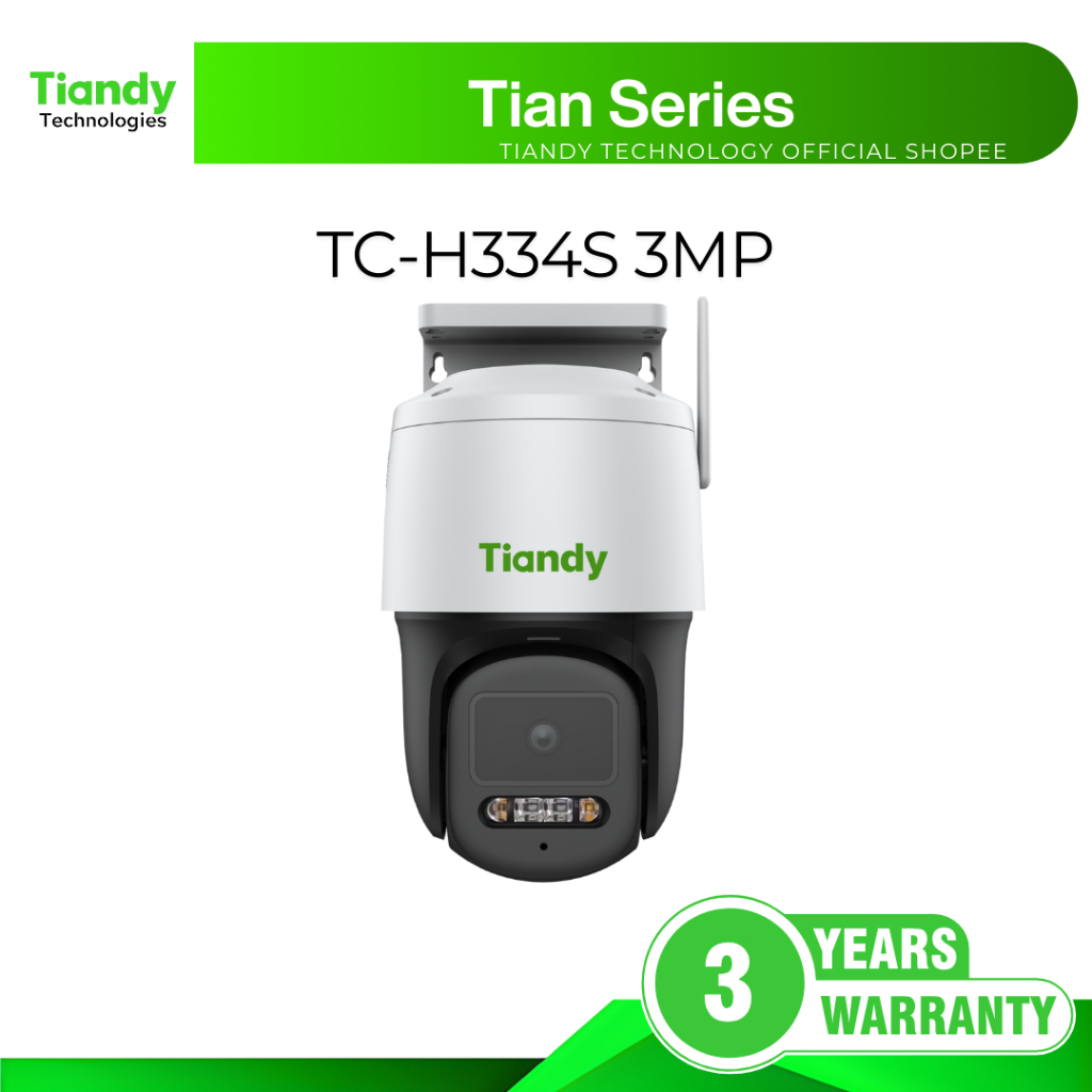 Tiandy H334S 3MP Outdoor PT CCTV Security Camera | Full Color Night ...