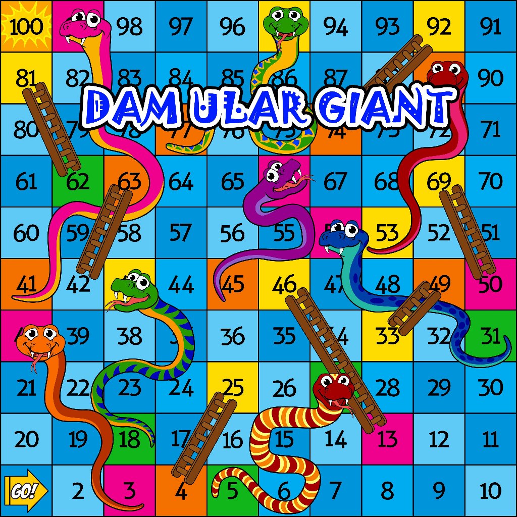 Dam Ular Giant | (DADU OUT OF STOCK) 2X2 INCH | 2x2ft, 3x3ft, 4x4ft ...