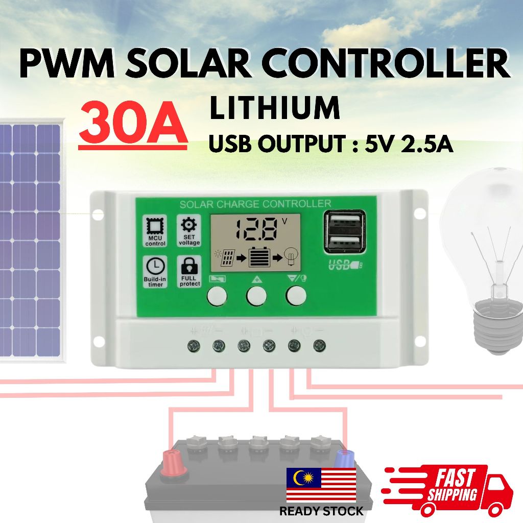 【Lithium】USB PWM Solar Panel Battery Charger Charge Solar Controller ...