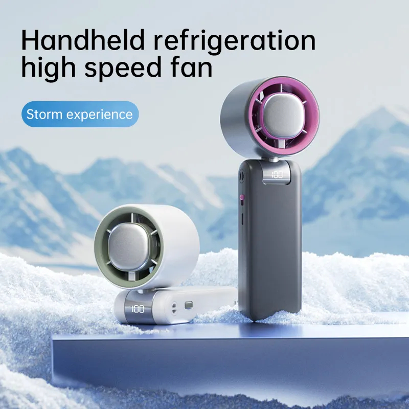 Portable High-Speed 100 Speeds Strong Wind Foldable Handheld Fan Mini ...