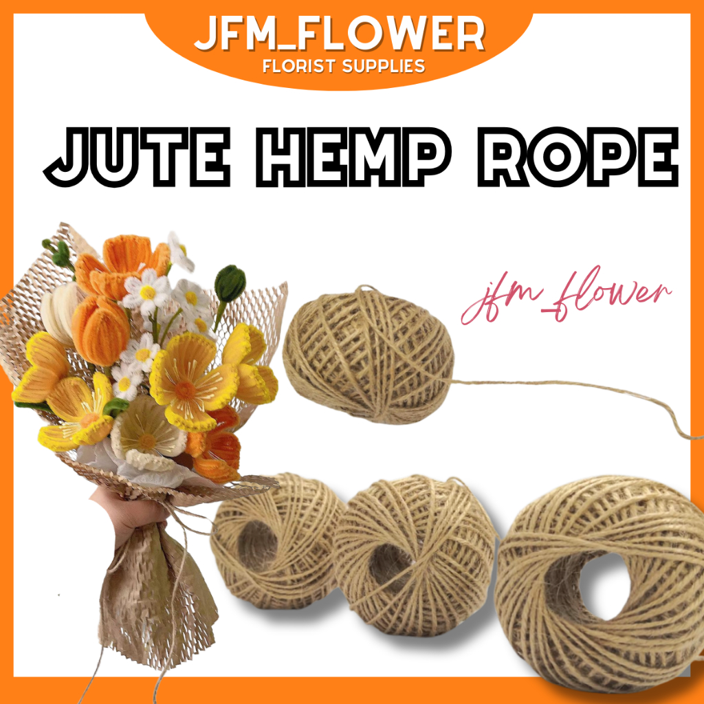 [RM2.80/ROLL] 2mm Brown Hemp Rope/Tali Guni Hemp Jute High Quality ...
