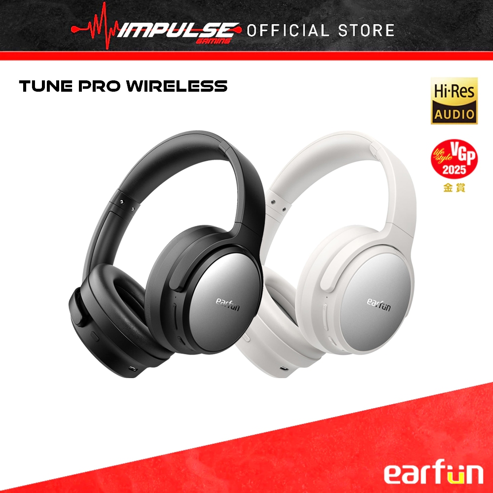 EarFun Tune Pro Wireless Bluetooth 5.4 headphones with Hi-Res Certified ...