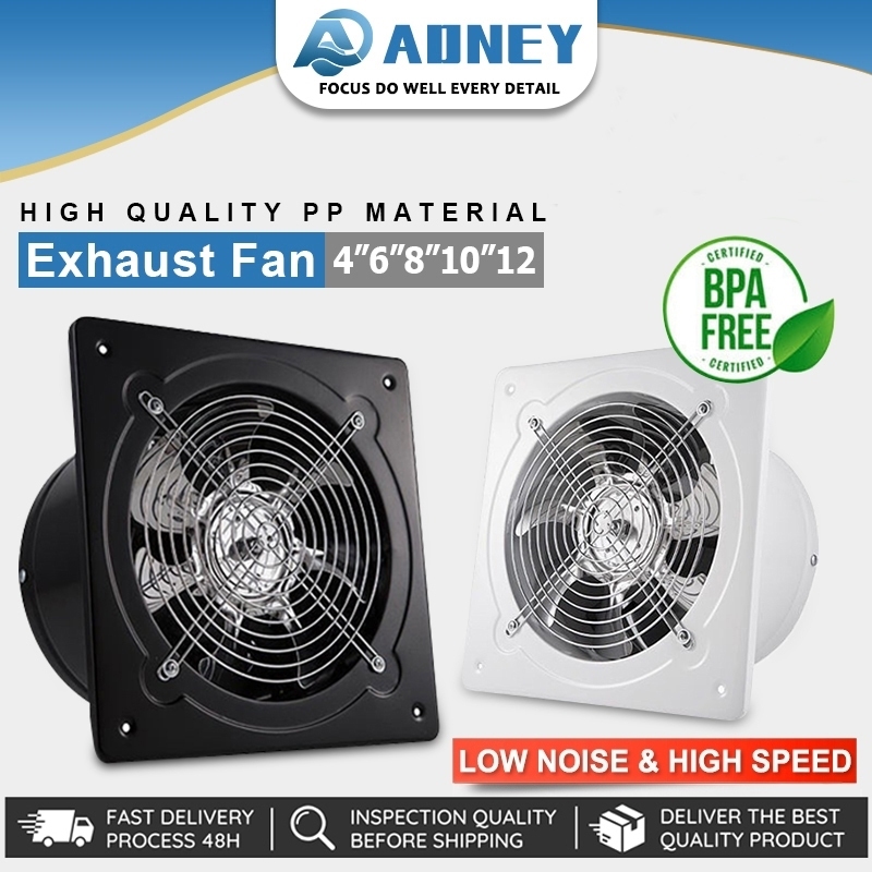 Kipas Ekzos 4/6/8/10/12 Powerful Window Exhaust Fan Kitchen Household ...