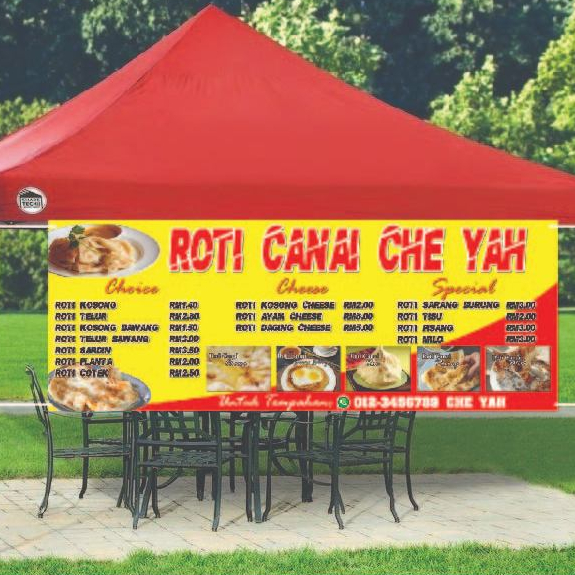 BANNER ROTI CANAI PELBAGAI MENU DAN HARGA | Shopee Malaysia
