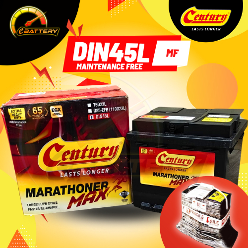 DIN45 DIN45L LN1 Century Marathoner Max | Car Battery | Bateri Kereta ...