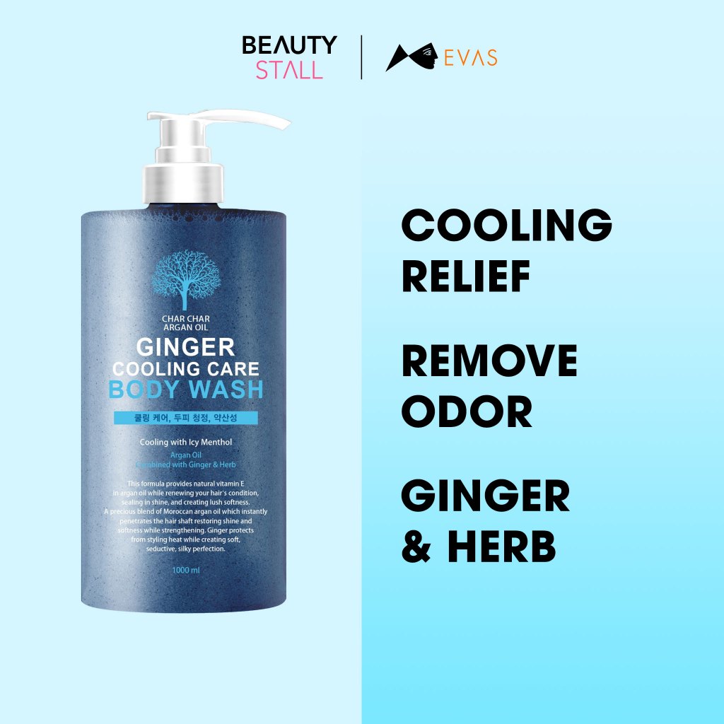 EVAS Char Char Argan Oil Ginger Cooling Care Body Wash 1000ml | Shopee ...