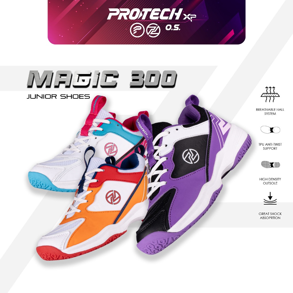 PROTECH Junior Badminton Court Shoes- Magic 300 (Comfort & Safety ...
