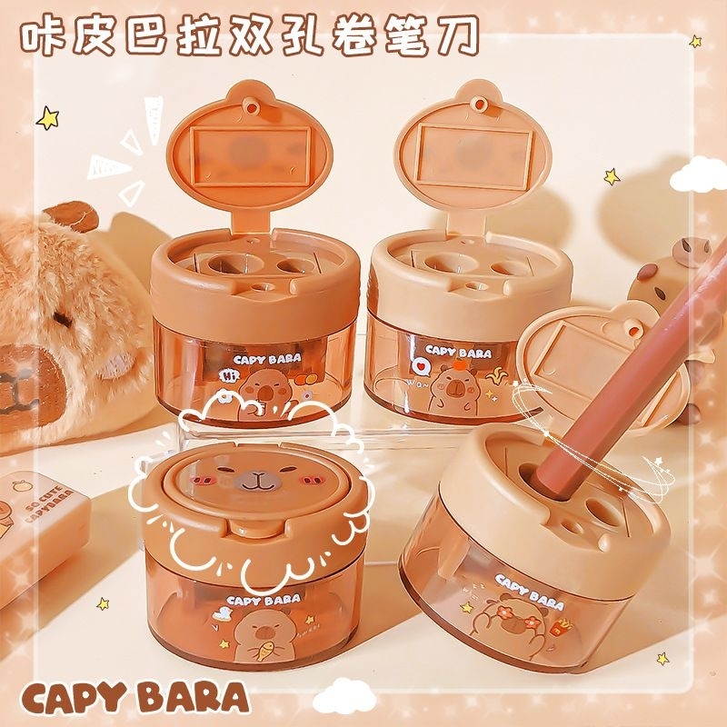 🔥Ready Stock🔥Capybara Pencil Sharpener Dual-hole Exam Grade Sharpener ...