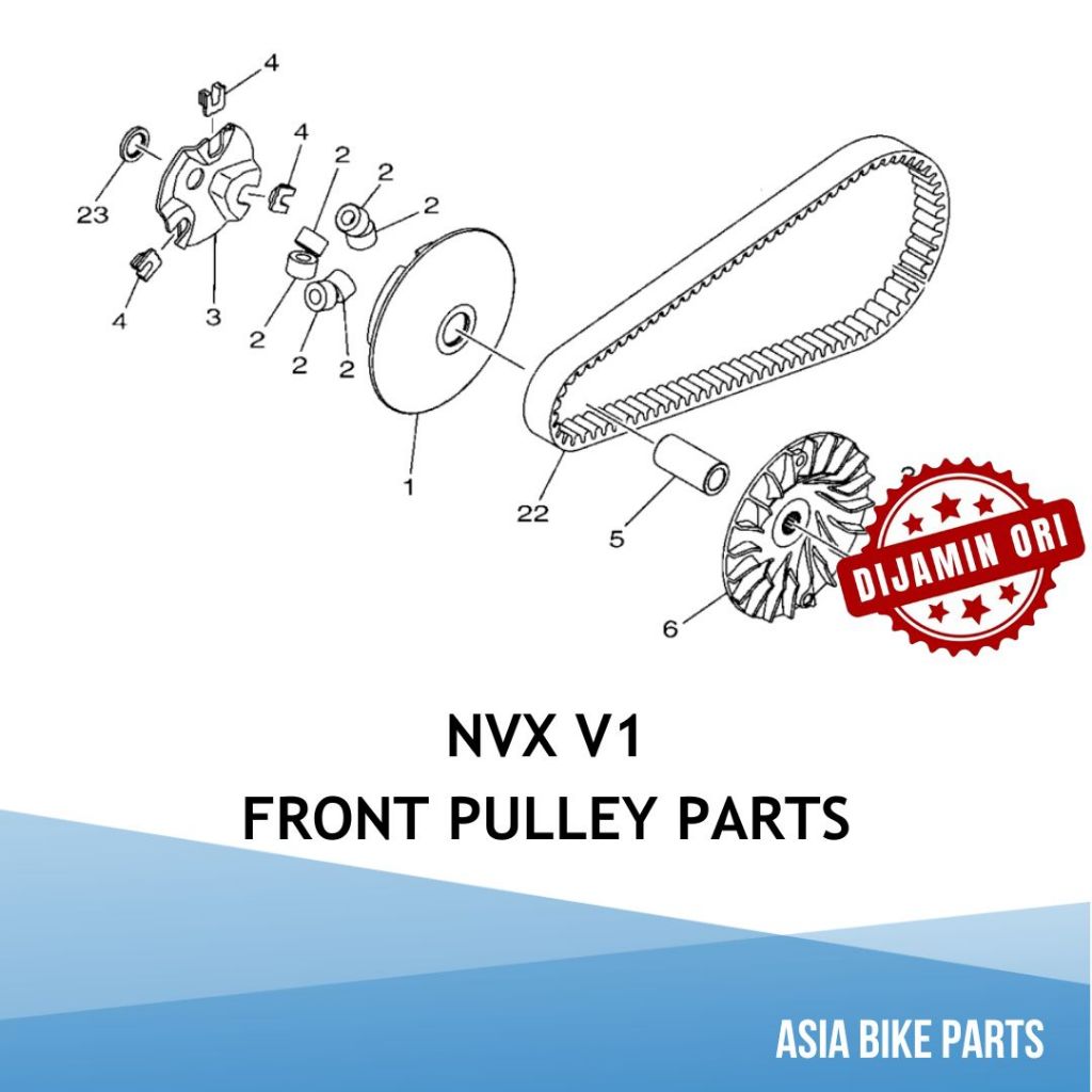Yamaha Original NVX V1 Front Pulley Parts Primary Sheave Collar Washer ...