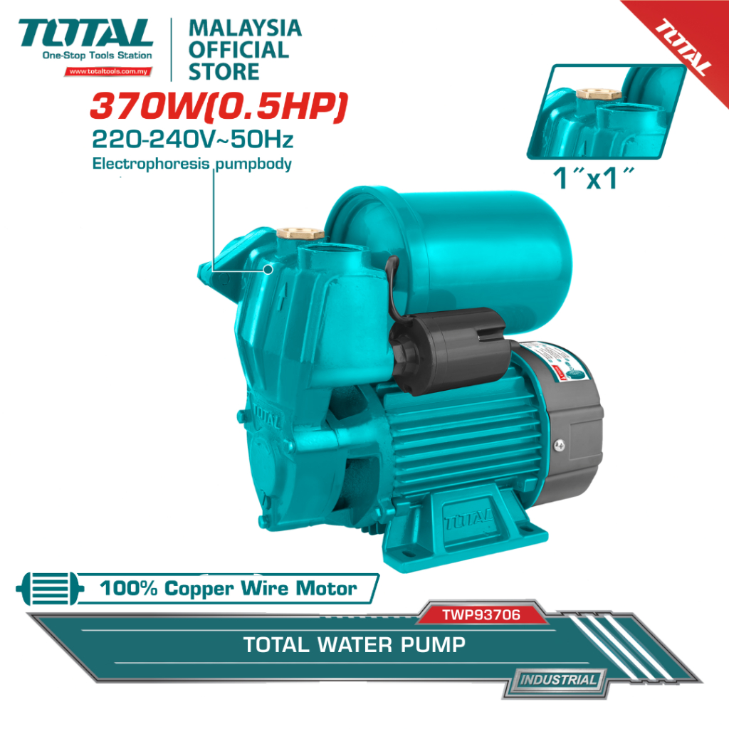 Total Automatic Self-Priming Peripheral Pump 370W(0.5Hp) - Twp93706 ...