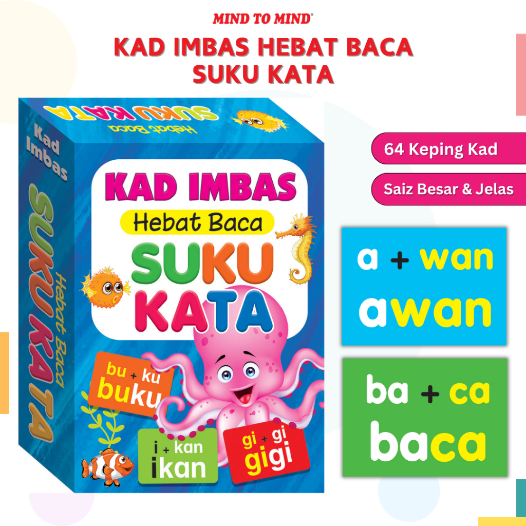 Flash Card Kad Imbas Hebat Baca Suku Kata Saiz Besar dan Jelas (64 ...