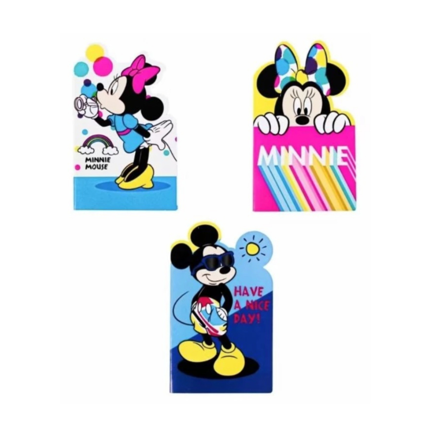 Disney Mickey And Minnie 3 In 1 20'S Fancy Die Cut Notebook | Shopee ...