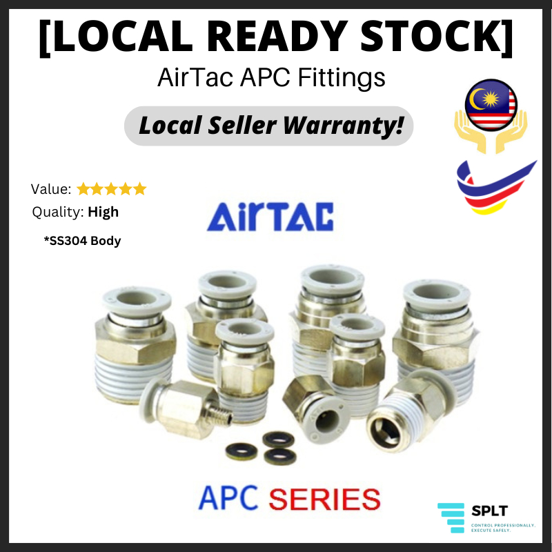 [ORIGINAL] AirTac APC Series Fittings (SS304 Body) | Shopee Malaysia