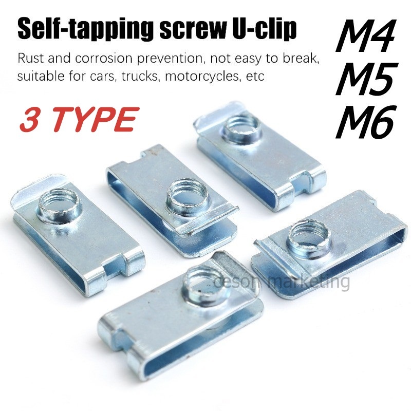Stainless Steel U Spring Clip with Thread M6 M5 M4 5mm 6mm 4mm Reed ...