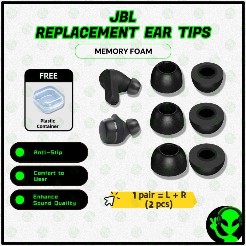 JBL Memory Foam Eartip Earbuds Cover Ear Tip Buds Ear Tips Memory Foam ...