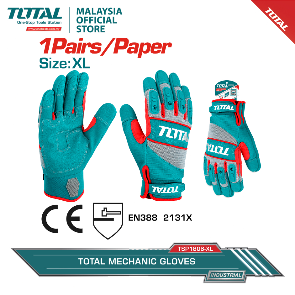 Total Mechanic Safety Gloves - Tsp1806-Xl | Shopee Malaysia