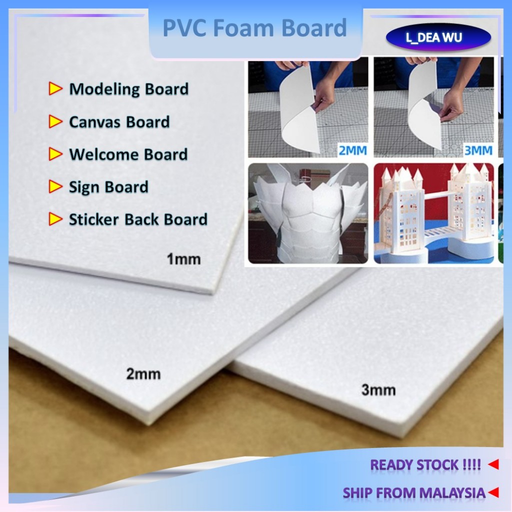 1mm 2mm 3mm PVC Foam Board A6 A5 A4 PVC Board Waterproof PVC Modelling ...