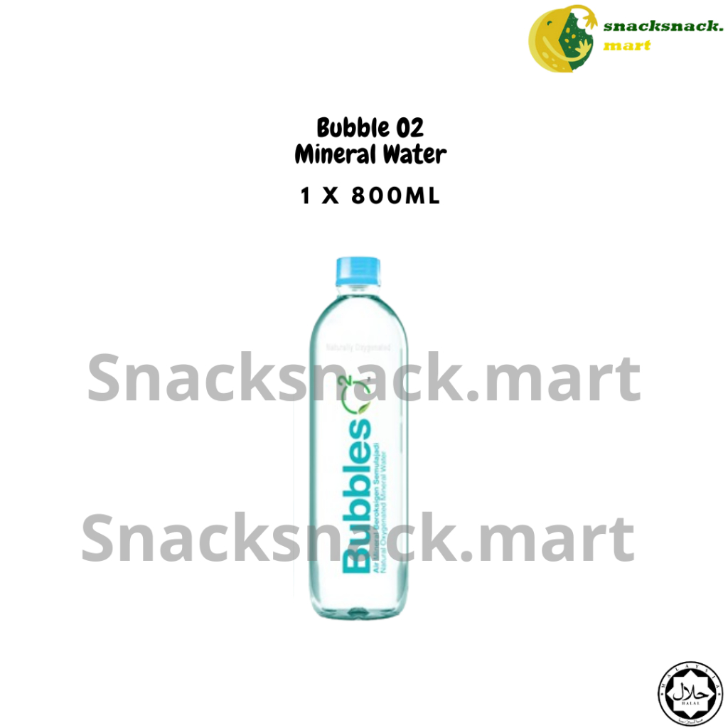 [READY STOCK] Bubbles O2 Mineral Water [1btl x800mL] | Shopee Malaysia