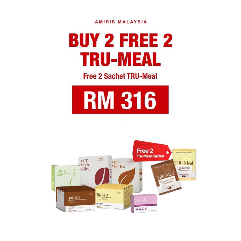 AMIRIS X ECOHAIR TRU-MEAL / D-LITE NEW LAUNCHED | Shopee Malaysia