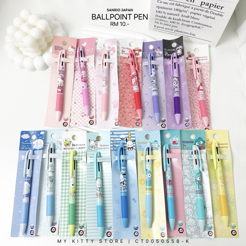 Sanrio Japan Hello Kitty My Melody Kuromi Cinnamoroll 3 Colour