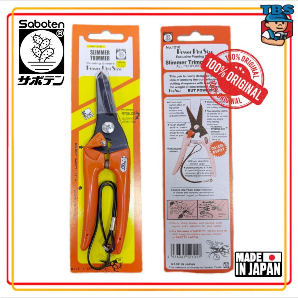 [100% ORIGINAL] SABOTEN HEAVY DUTY SLIMMER TRIMMER GARDEN PRUNING SHEAR ...
