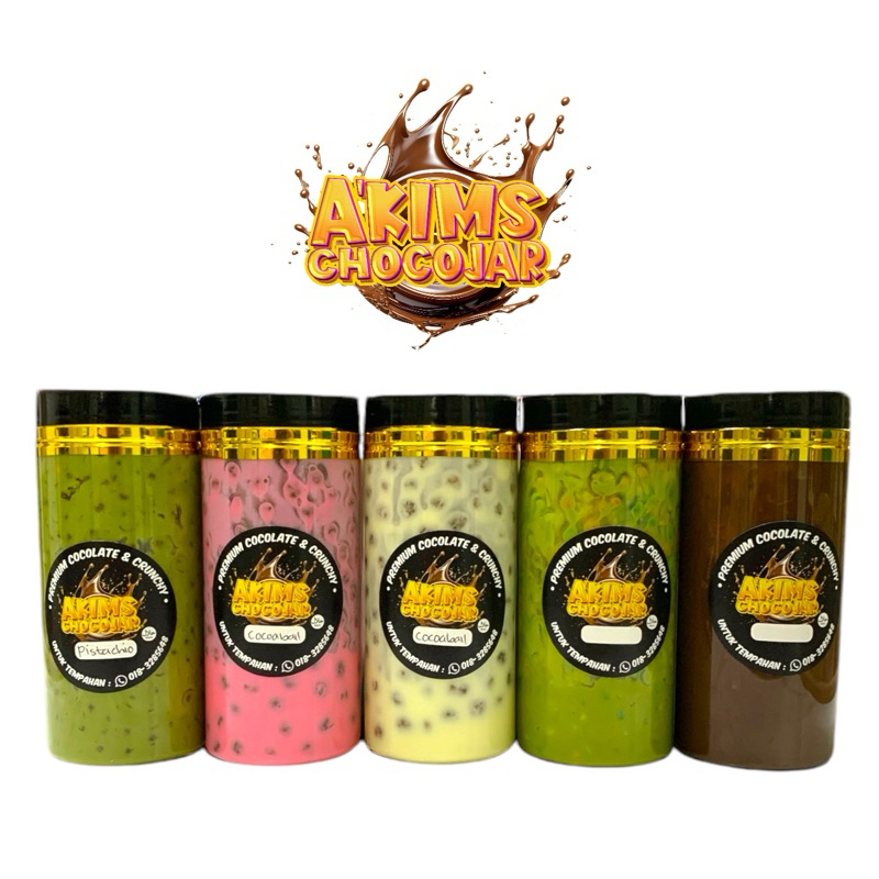 A’KIMS CHOCOJAR VIRAL. PREMIUM CHOCOLATE & CRUNCHY 400ml (200-230gram ...