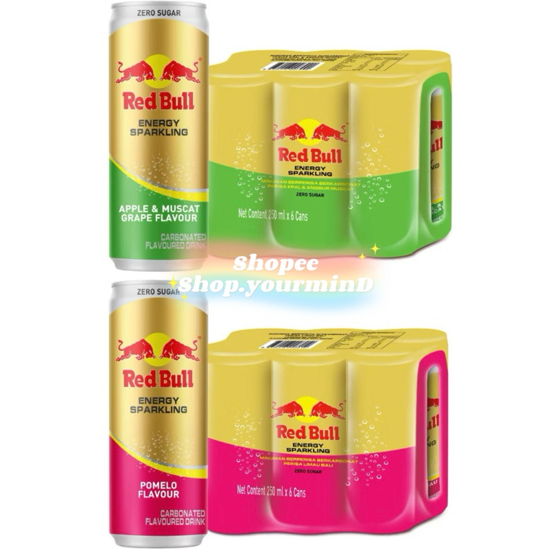 Ready Stock🧃Red Bull Energy Sparkling Drinks 6×250ml Pomelo Flavour ...