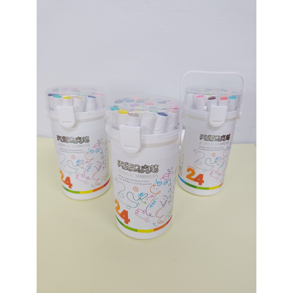 Readystock Promotion Available Acrylic Markers 24's Colour / Penanda ...