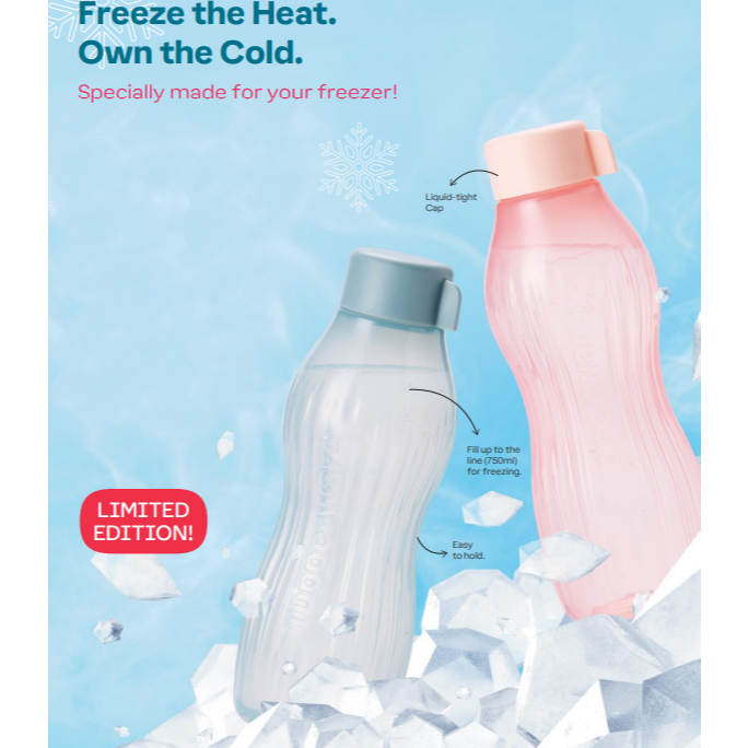 New Tupperware Xtrem Aqua™ 880ml Eco Bottle - The First Ever Freezer Safe water bottle ( 1pc ...