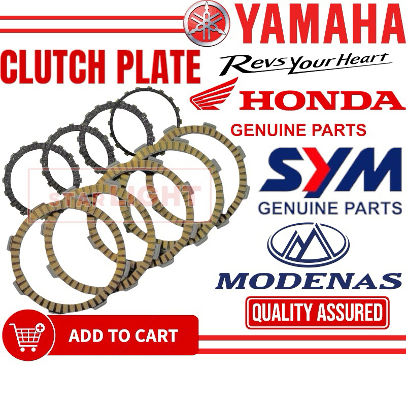 COMPLETE SET! FRICTION CLUTCH PLATE KULIT DISC PLATE YAMAHA MODENAS SYM VF3I KRISS LC135 Y125Z ...