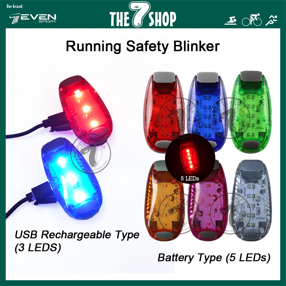 [JULY] LED Running Blinker / USB LED Light with Clip & Velcro / Lampu ...