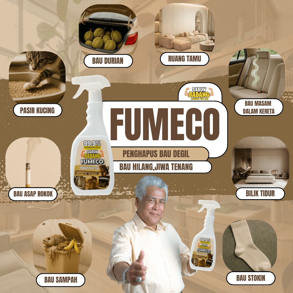 SABUN BADANG FUMECO - PENGHAPUS BAU DEGIL, BUSUK, KUCING, HAPAK, DURIAN ...