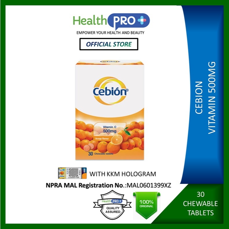 CEBION Vitamin C 500mg 30 Chewable Tablets Expiry:06/2027 | Shopee Malaysia