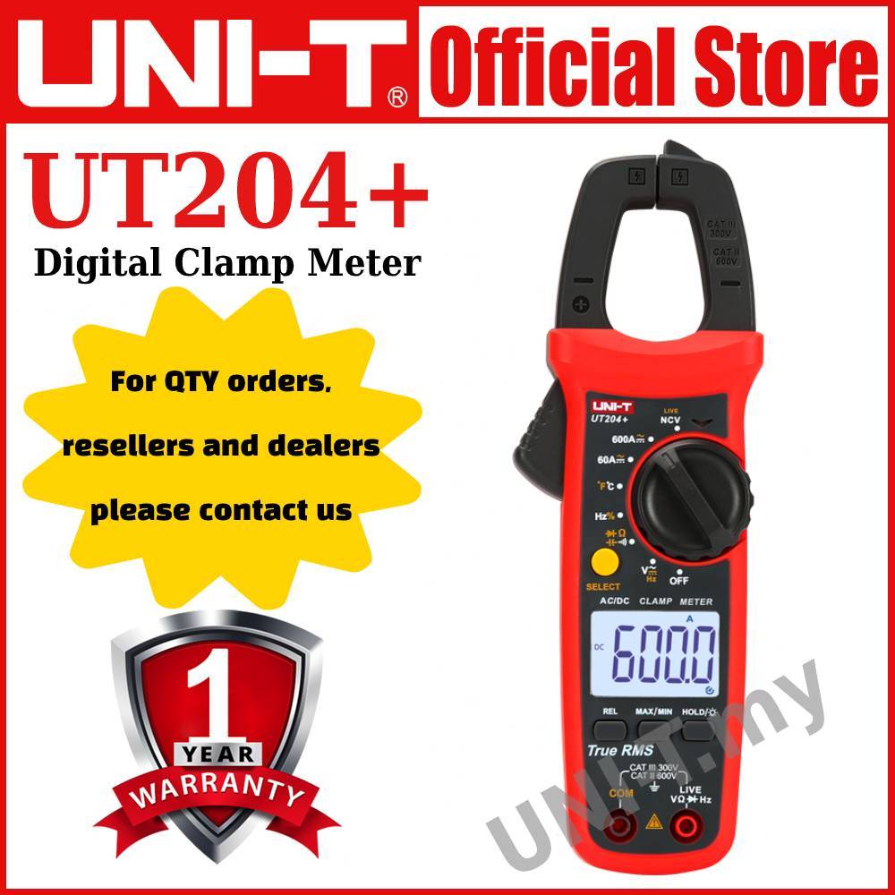 UNI-T UT204+ 600A Digital Clamp Meter | Shopee Malaysia
