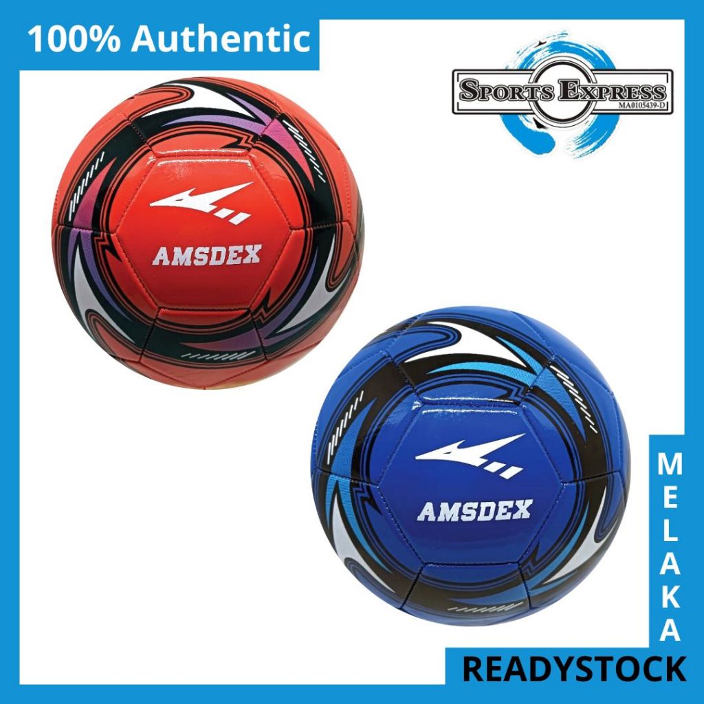 Amsdex Soccer Ball/Football Bola Sepak Bola Training Blue/Red Bola ...