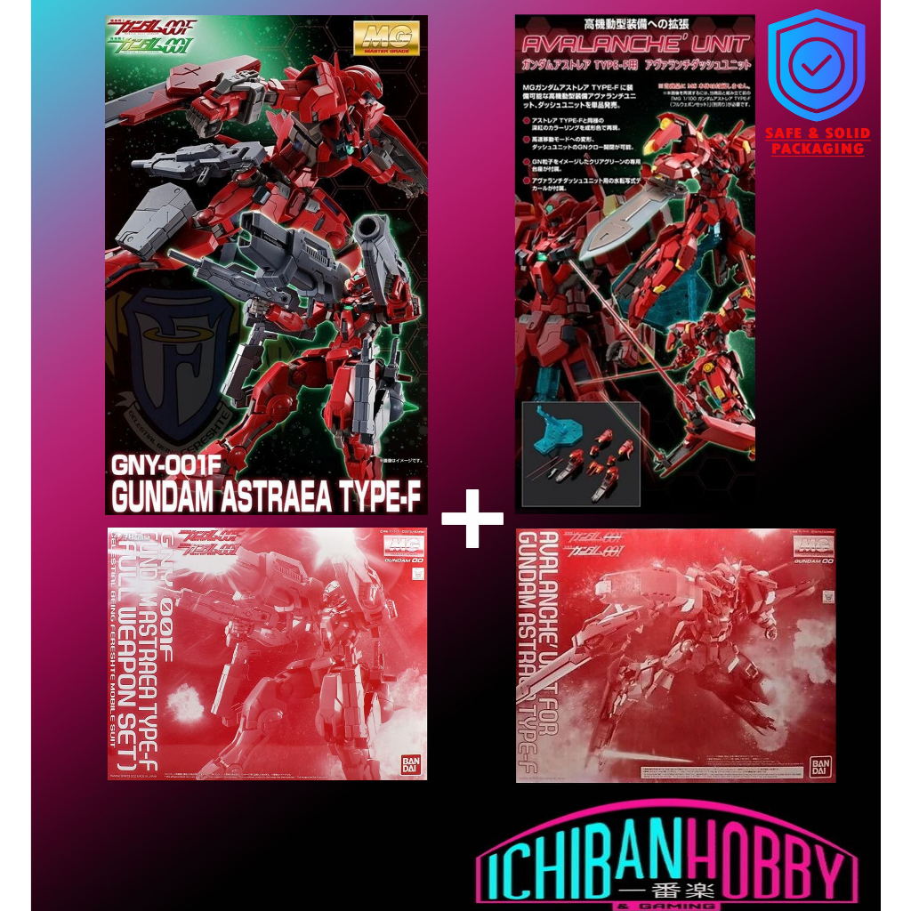 (READY STOCK) P-BANDAI MG 1/100 GUNDAM ASTRAEA TYPE F FULL WEAPON SET ...